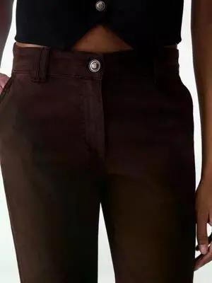 Liu Jo Logo Embroidered Straight-leg Jeans - Brown