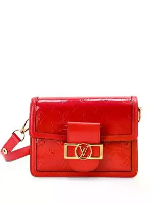 LOUIS VUITTON Dauphine Monogram Vernis Mini Shoulder Bag - Red