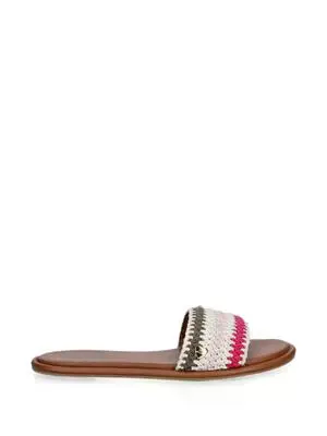 Moschino Crochet-knit Logo-plaque Sandals