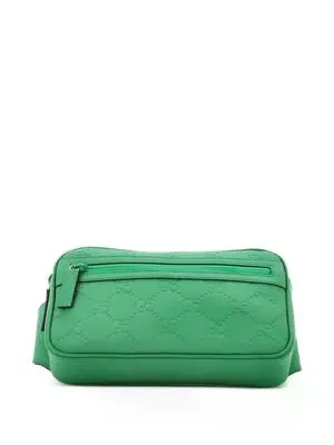 Gucci Gg Rubber Effect Leather Belt Bag