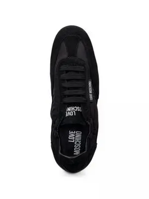 Moschino Suede-panelled Logo-tag Sneakers