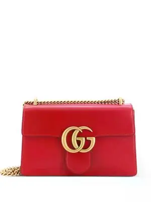 Gucci Gg Marmont Chain Leather Medium Shoulder Bag