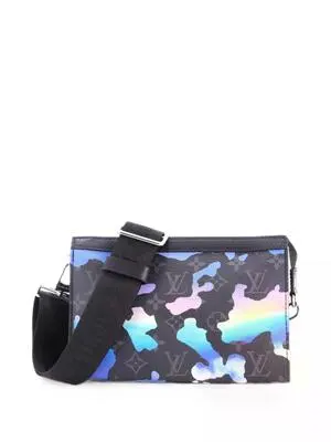 LOUIS VUITTON Gaston Wearable Wallet Sunrise Monogram Eclipse Canvas Crossbody Bag