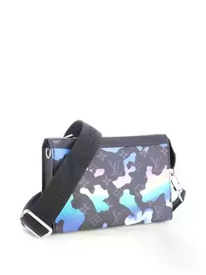 LOUIS VUITTON Gaston Wearable Wallet Sunrise Monogram Eclipse Canvas Crossbody Bag - Black