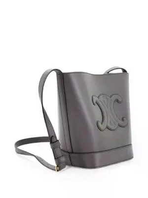 Celine Cuir Triomphe Leather Small Bucket Bag