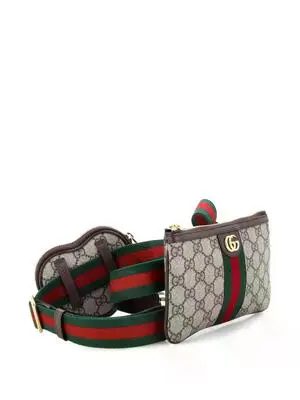 Gucci Ophidia Heart Utility Double Gg Coated Canvas Belt Bag