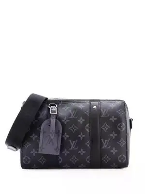 LOUIS VUITTON City Keepall Bag Reverse Monogram Eclipse Canvas Crossbody Bag - Black