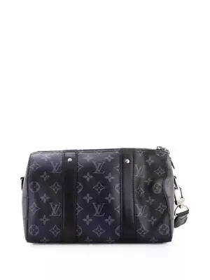 LOUIS VUITTON City Keepall Bag Reverse Monogram Eclipse Canvas Crossbody Bag - Black