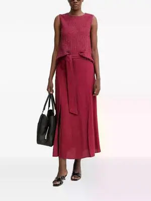 PEDRO DEL HIERRO Belted Side-slit Maxi Skirt