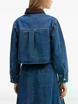 PEDRO DEL HIERRO Contrast-collar Denim Jacket
