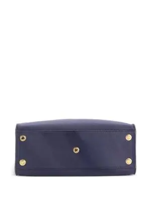 LOUIS VUITTON On My Side Leather With Monogram Canvas Mm Tote Bag - Blue