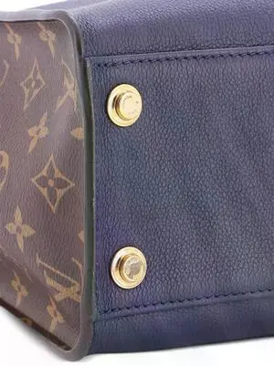 LOUIS VUITTON On My Side Leather With Monogram Canvas Mm Tote Bag - Blue