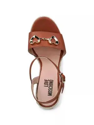 Moschino Heart-motif Wedge Espadrilles