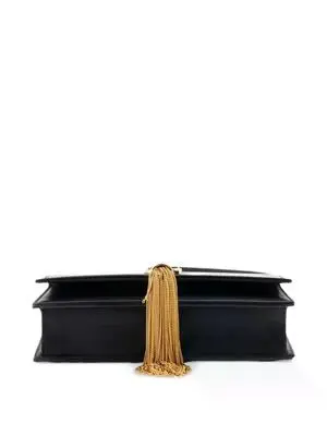 Saint Laurent Classic Monogram Tassel Chain Wallet Leather Crossbody Bag - Black