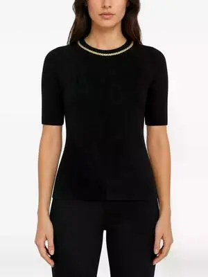 RETORI Chain Detail Rib-knit T-shirt