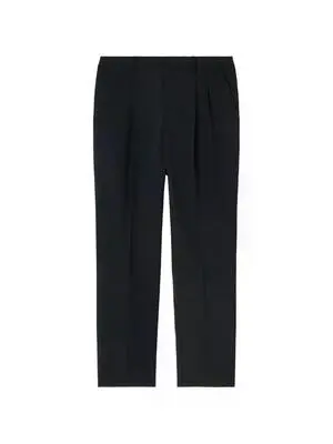 RETORI Pleated-front Virgin-wool Trousers - Black