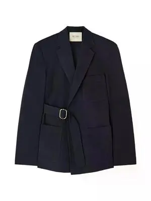 RETORI Belted Denim-effect Jacket - Blue