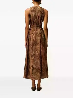 RETORI Printed Silk Midi Dress