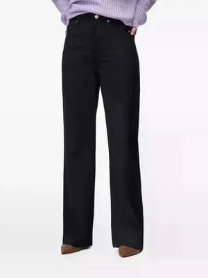 RETORI Denim-effect Flared Trousers - Blue