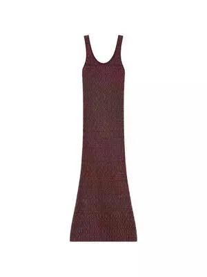 RETORI Check-stitch Sleeveless Maxi Dress