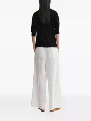 TOTEME Fine Knit Band Collar Button-placket Sweater