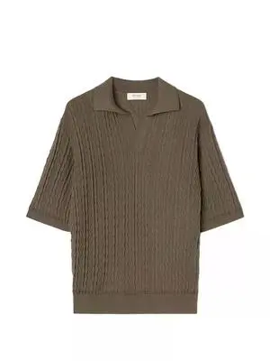 RETORI Micro-argyle Superfine-cotton T-shirt