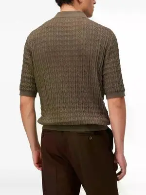 RETORI Micro-argyle Superfine-cotton T-shirt