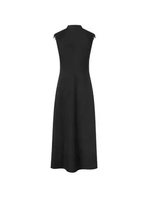RETORI Retrofeather-trimmed V-neck Midi Dress