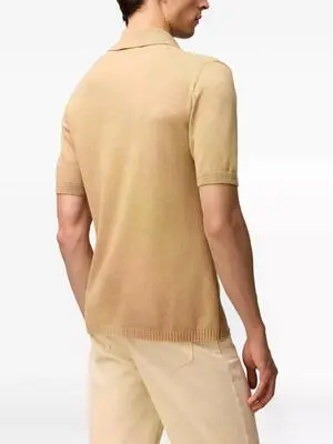 RETORI Mixed-stitch Knit Polo Shirt