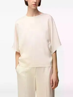 RETORI Keyhole-back Satin Top