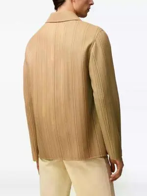 RETORI Striped-pattern Reversible Shirt Jacket