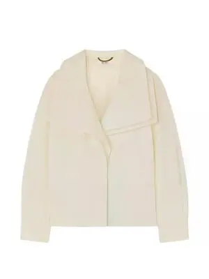 RETORI Shawl-collar Long-sleeve Cotton Shirt - Neutrals