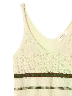 RETORI Mix-stitch Knit Cotton Top