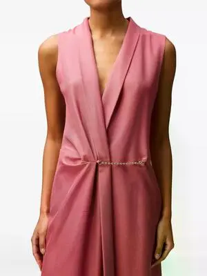 RETORI Silk Wrap Midi Dress