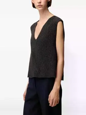 RETORI Ribbed-knit V-neck Vest