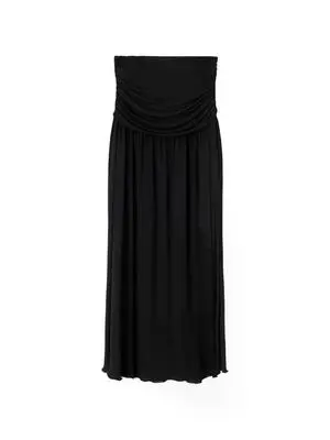 RETORI Draped Maxi Skirt - Black