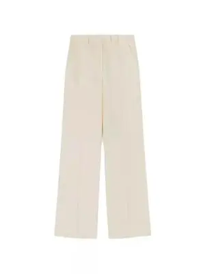 RETORI Pleated Wide-leg Linen Trousers - Neutrals
