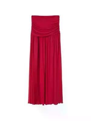 RETORI Draped Jersey Maxi Skirt - Red