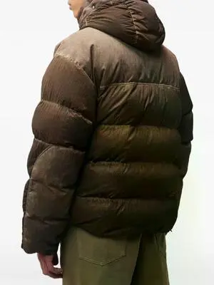 C.P. COMPANY Goggle-detail Quilted Jacket - Brown