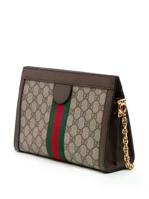 Gucci Ophidia Gg Supreme Web Small Chain Crossbody Bag - Neutrals
