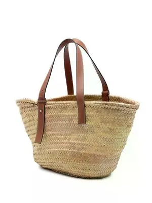 Loewe 2018 Medium Raffia Anagram Basket Tote Bag