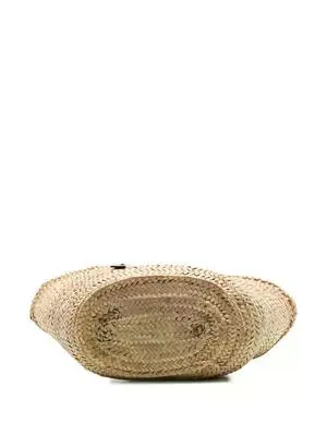 Loewe 2018 Medium Raffia Anagram Basket Tote Bag