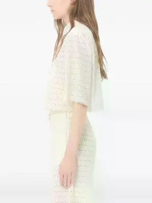 Valentino Garavani Micro Cotton Fleurs A Jour Shirt