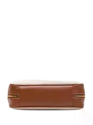 Miu Miu 2010-2026 Large Canvas And Leather Logo Beau Handbag