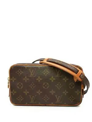 LOUIS VUITTON 1999 Monogram Pochette Marly Bandouliere Crossbody Bag - Brown