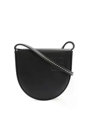 Loewe 2021 Mini Soft Calfskin Anagram Heel Pouch Crossbody Bag - Black