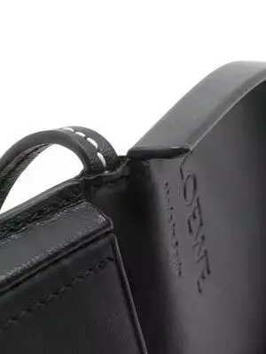 Loewe Soft Calfskin Anagram Heel Pouch Crossbody Bag - Black