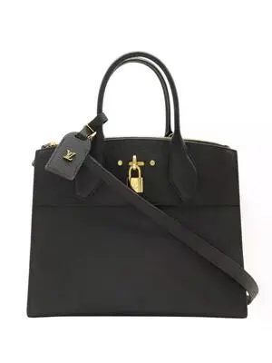 LOUIS VUITTON 2021-2026 Leather City Steamer Mm Satchel - Black