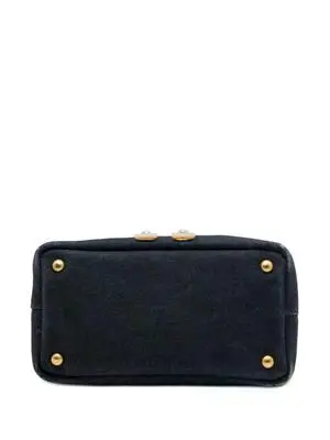 Prada Saffiano Trimmed Denim Robot Satchel