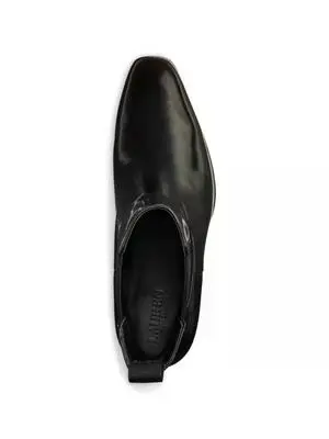 Ralph Lauren Raelynn Glazed Leather Block Heel Boots